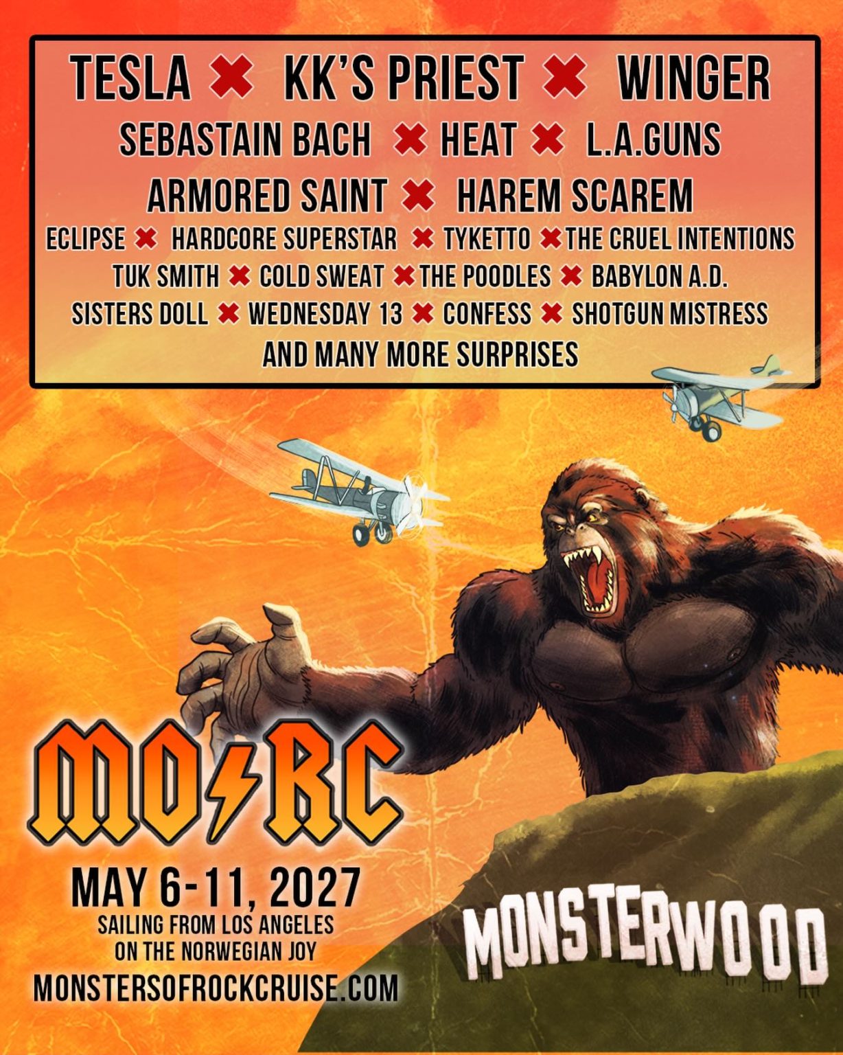 The West Coast MORC have just announced 45 bands for 2027 w/ Tesla ...